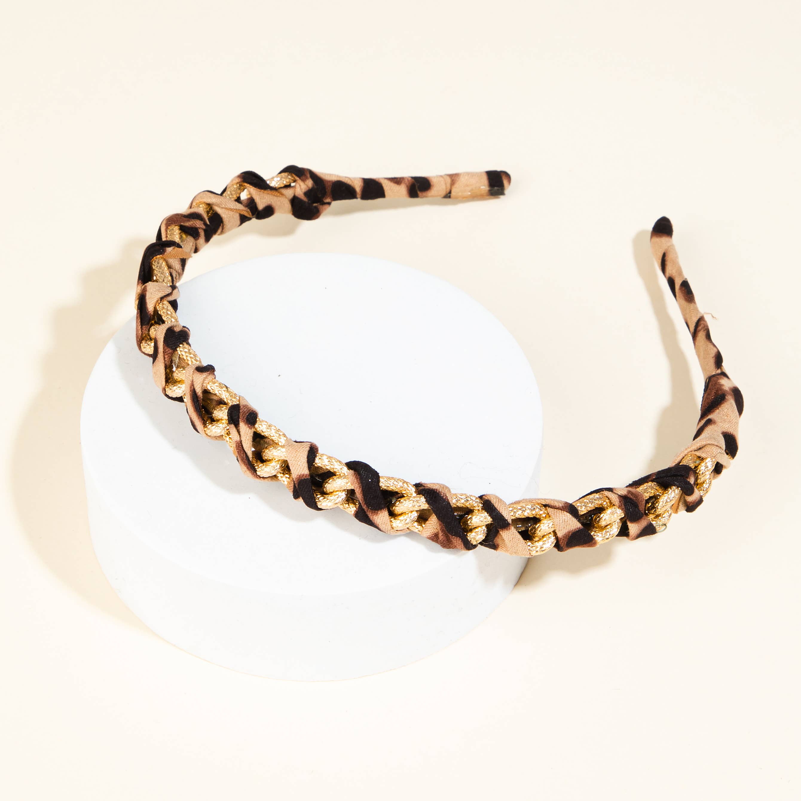 Chain Link Fabric Twist Headband – Belle Mere